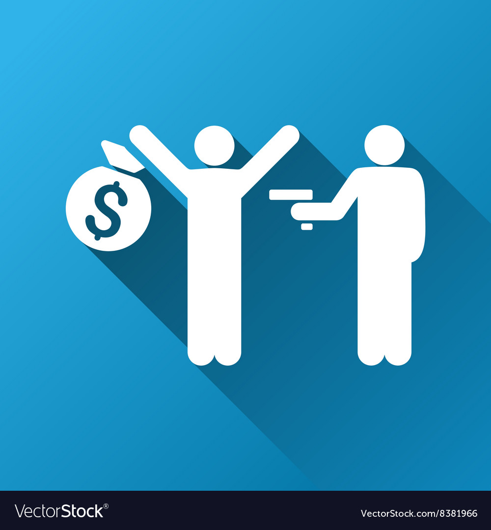 Robbery gradient square icon Royalty Free Vector Image