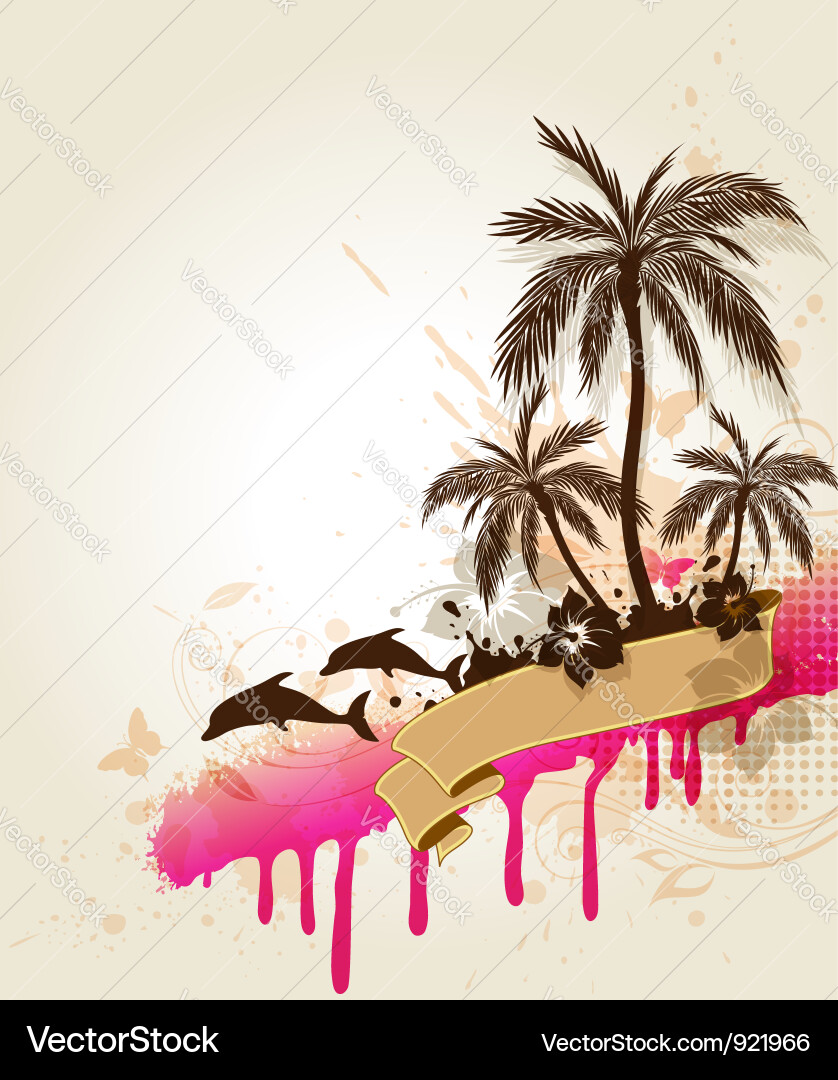 Tropic background Royalty Free Vector Image - VectorStock