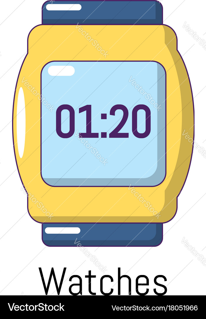 Watches icon cartoon style Royalty Free Vector Image