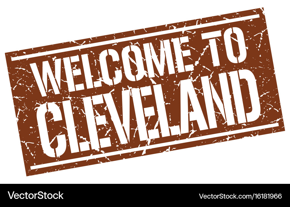 Welcome to cleveland stamp Royalty Free Vector Image