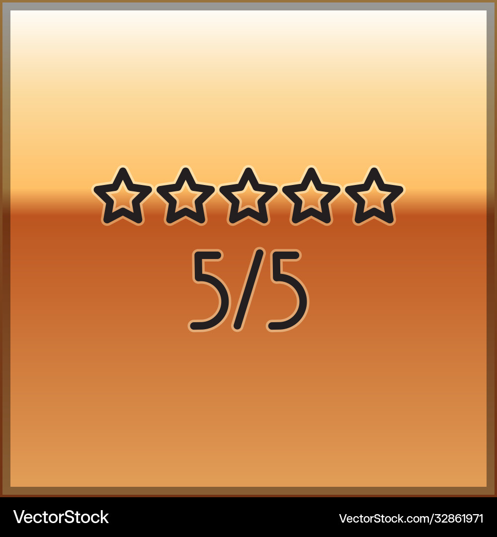 Black line consumer or customer product rating Vector Image