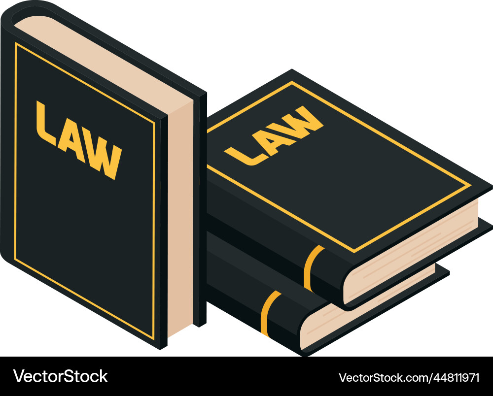 Books of law composition Royalty Free Vector Image