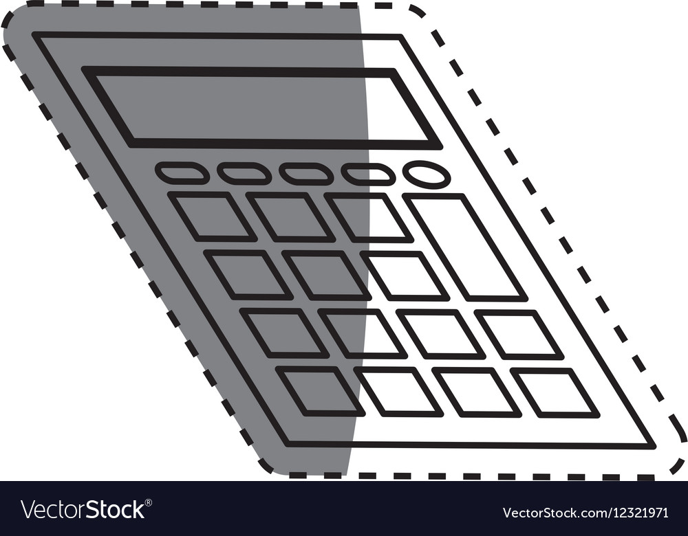 Calculator math device Royalty Free Vector Image