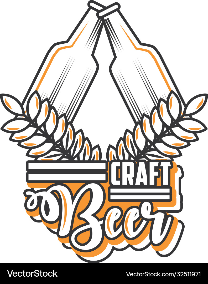 Craft beer festival bottled Royalty Free Vector Image
