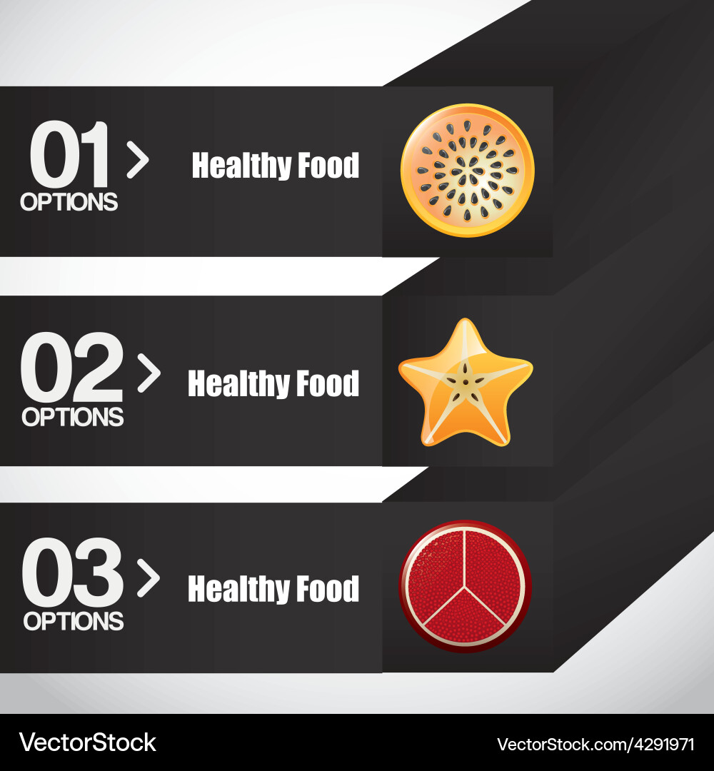 Healthy food infographics Royalty Free Vector Image