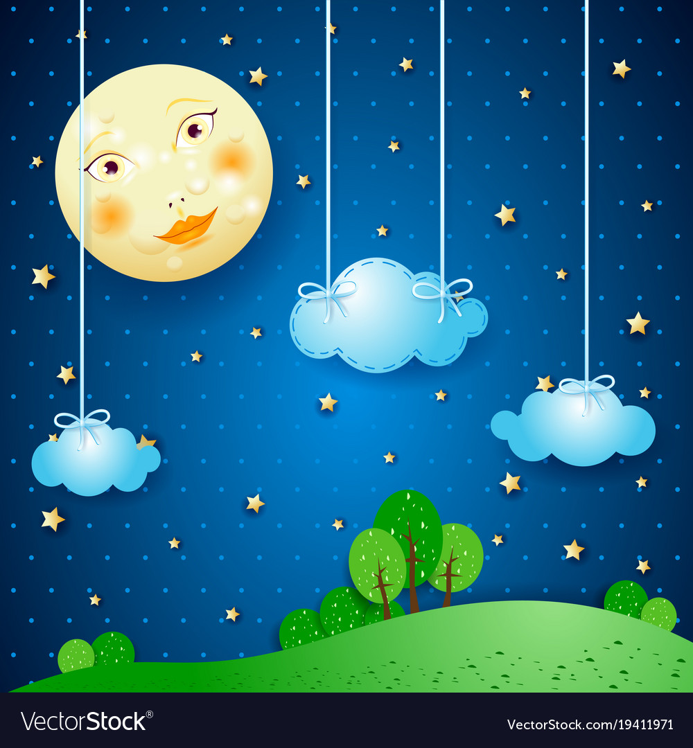 Moonlight Royalty Free Vector Image - VectorStock