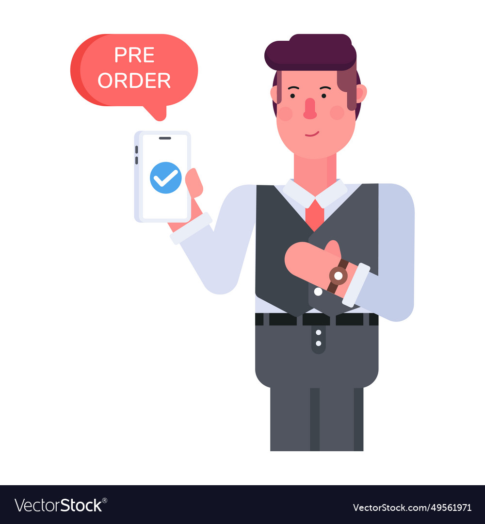 Pre order Royalty Free Vector Image - VectorStock