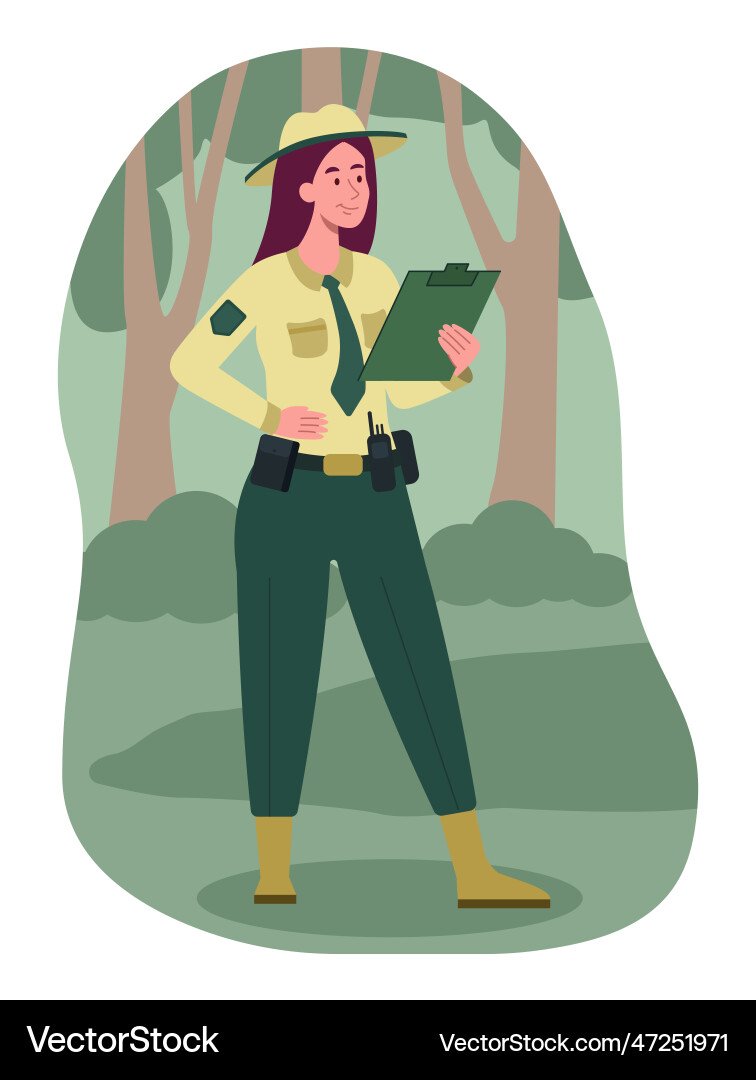 Ranger of reserve Royalty Free Vector Image - VectorStock