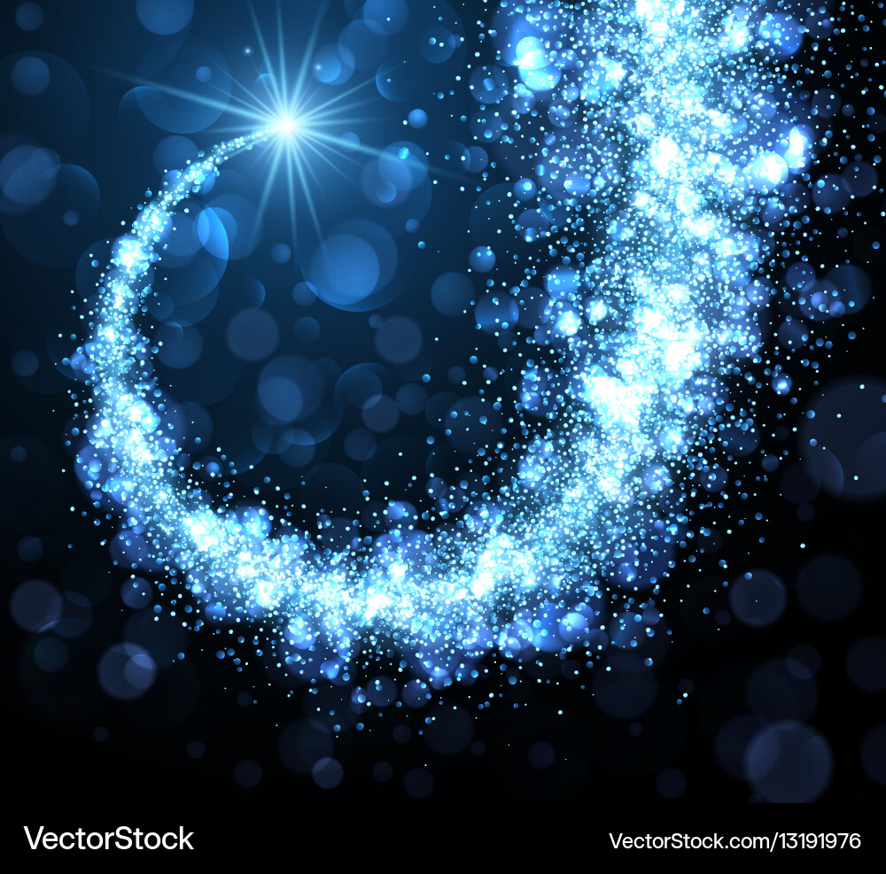 Abstract winter background with blue swirl Vector Image