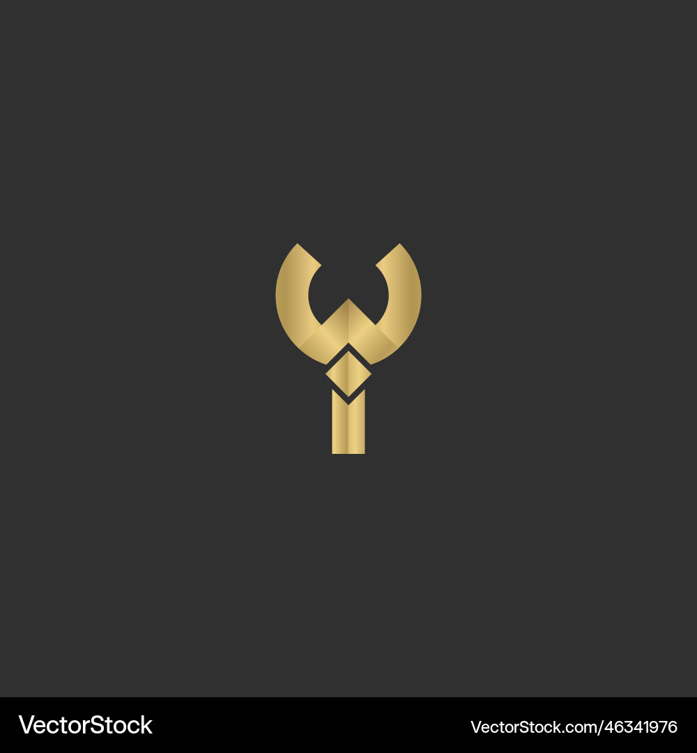 Alphabet initials logo wi iw w and i Royalty Free Vector