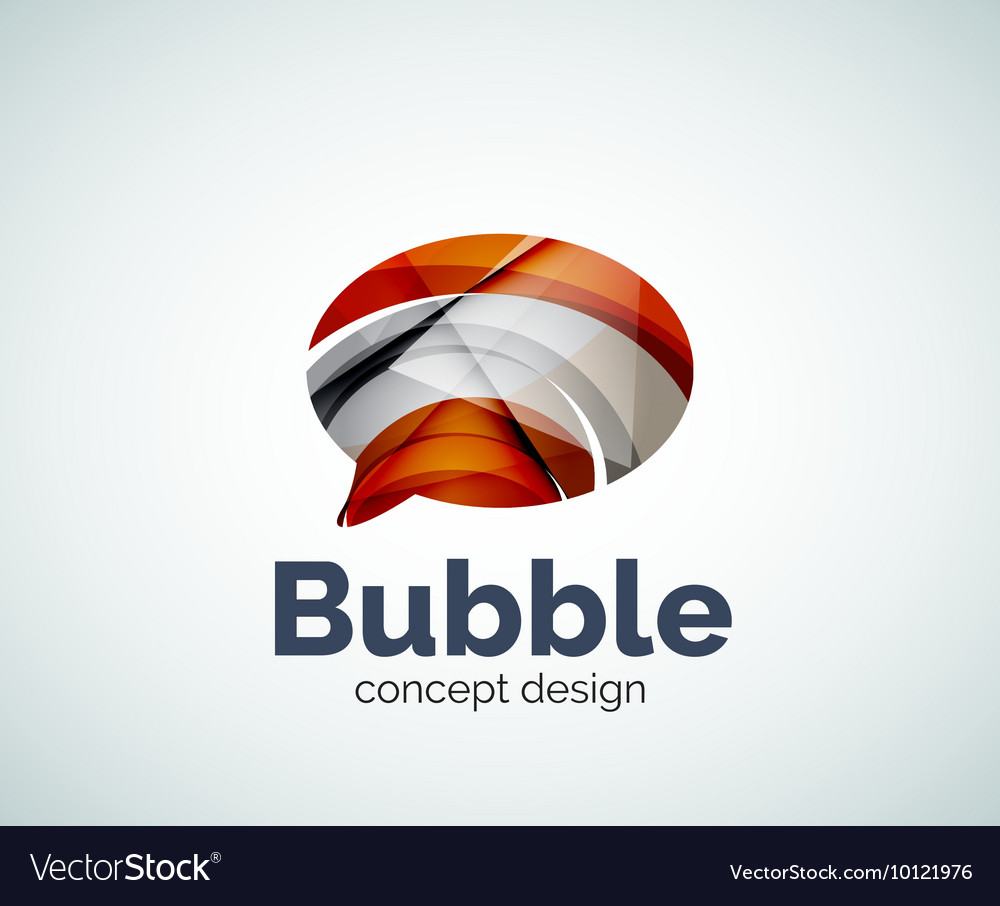 Bubble logo template Royalty Free Vector Image