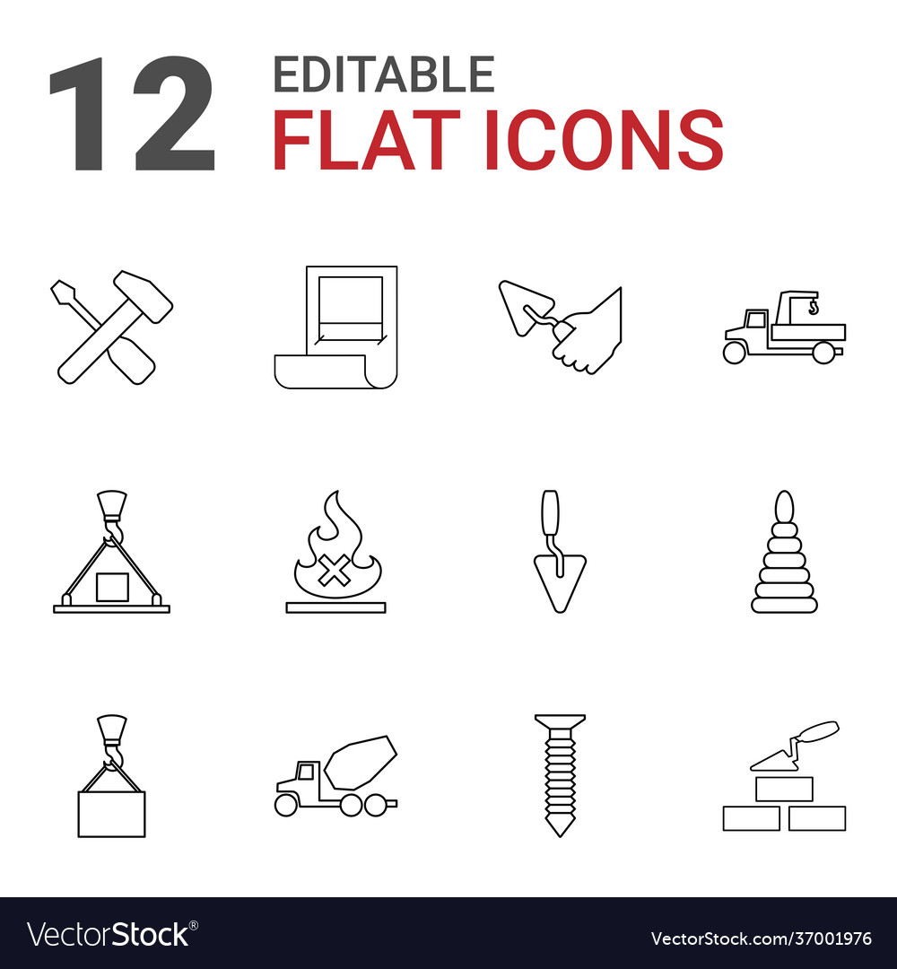 Build icons Royalty Free Vector Image - VectorStock
