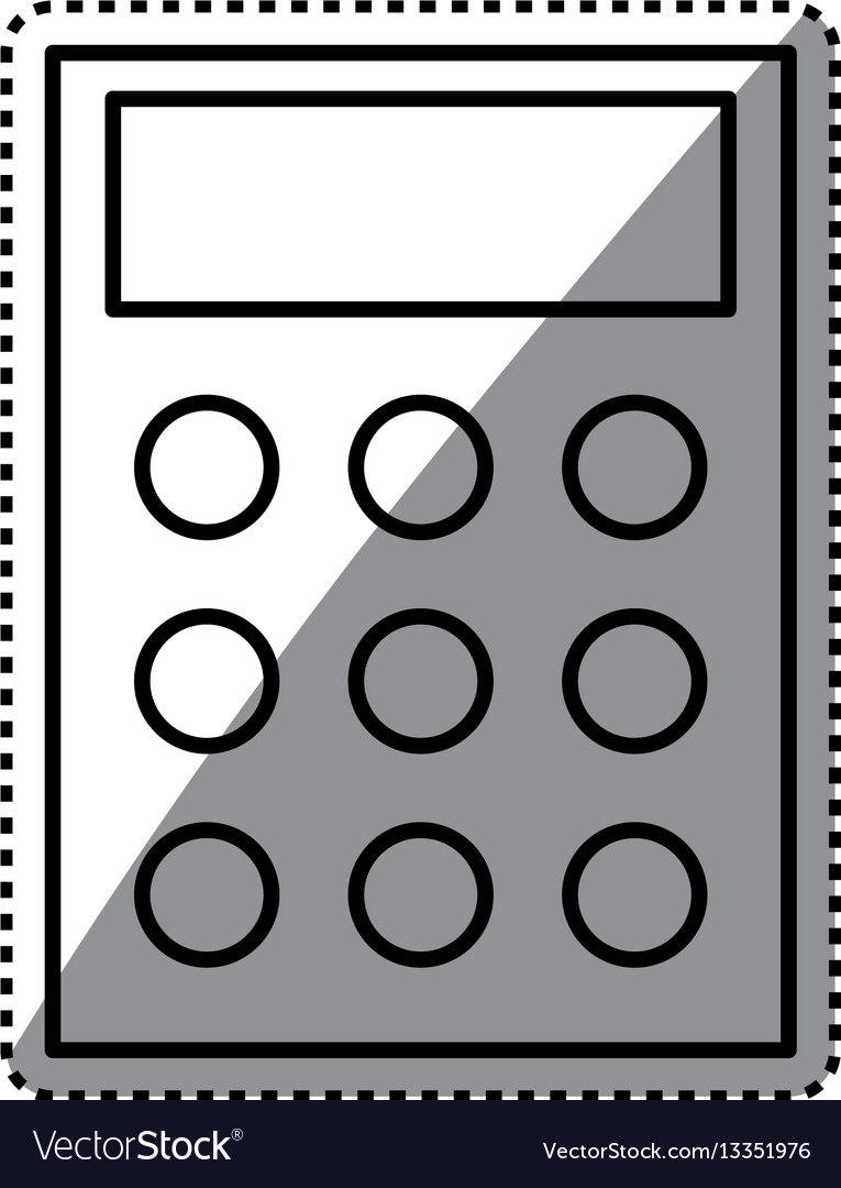 Calculator math device Royalty Free Vector Image