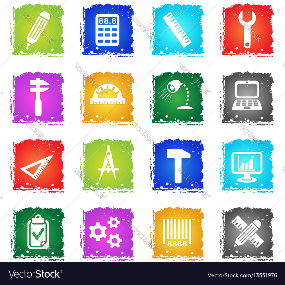 Engineering icon set Royalty Free Vector Image