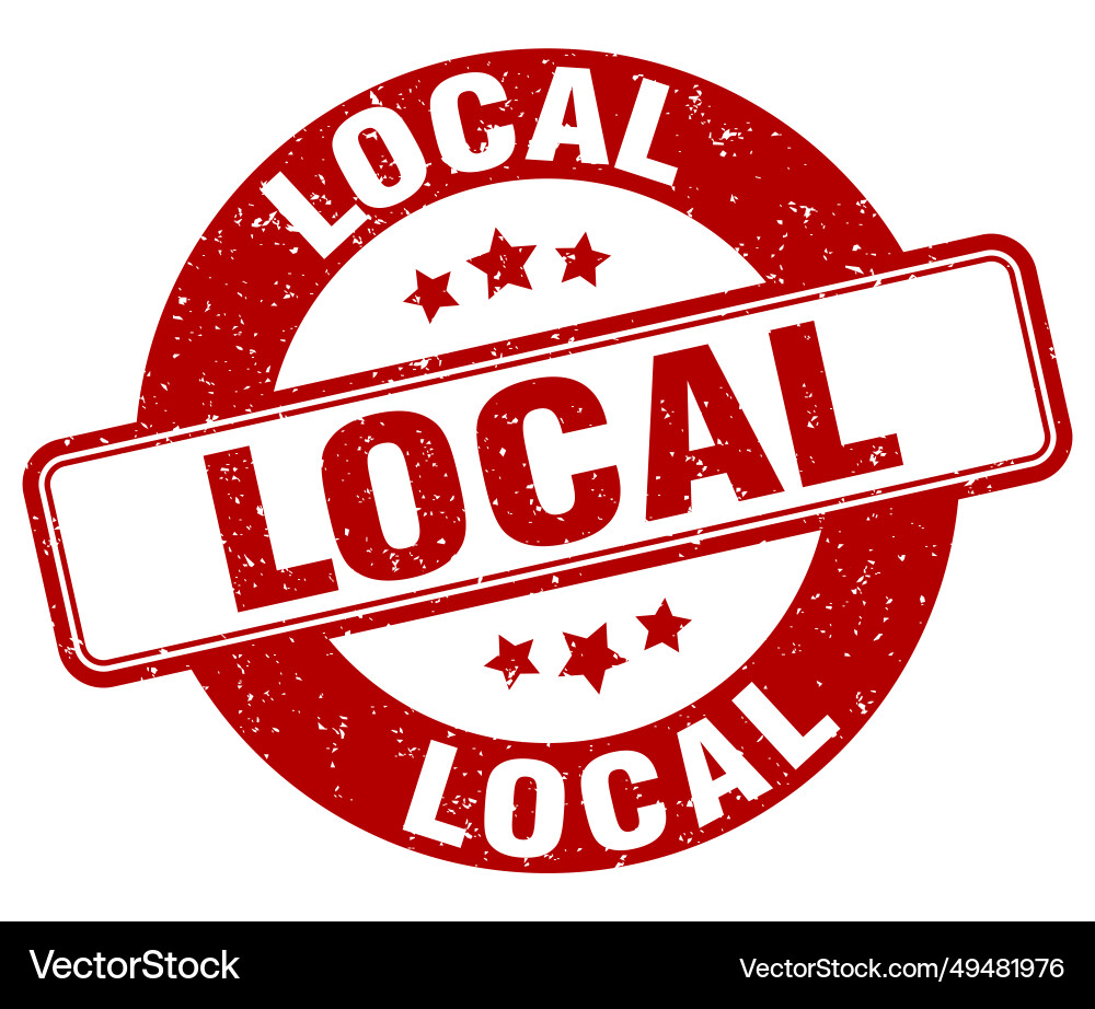 Local stamp label round grunge sign Royalty Free Vector