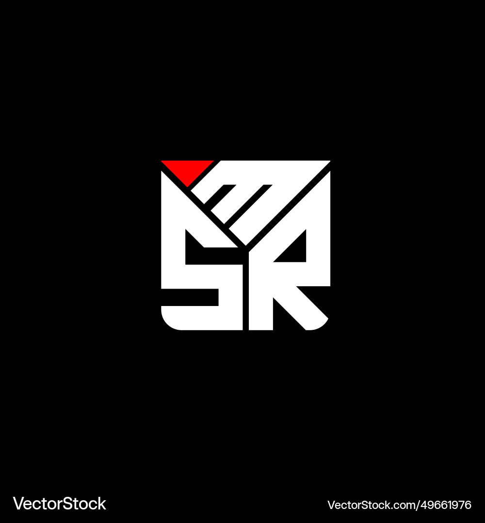 Msr letter logo design msr simple and modern logo Vector Image