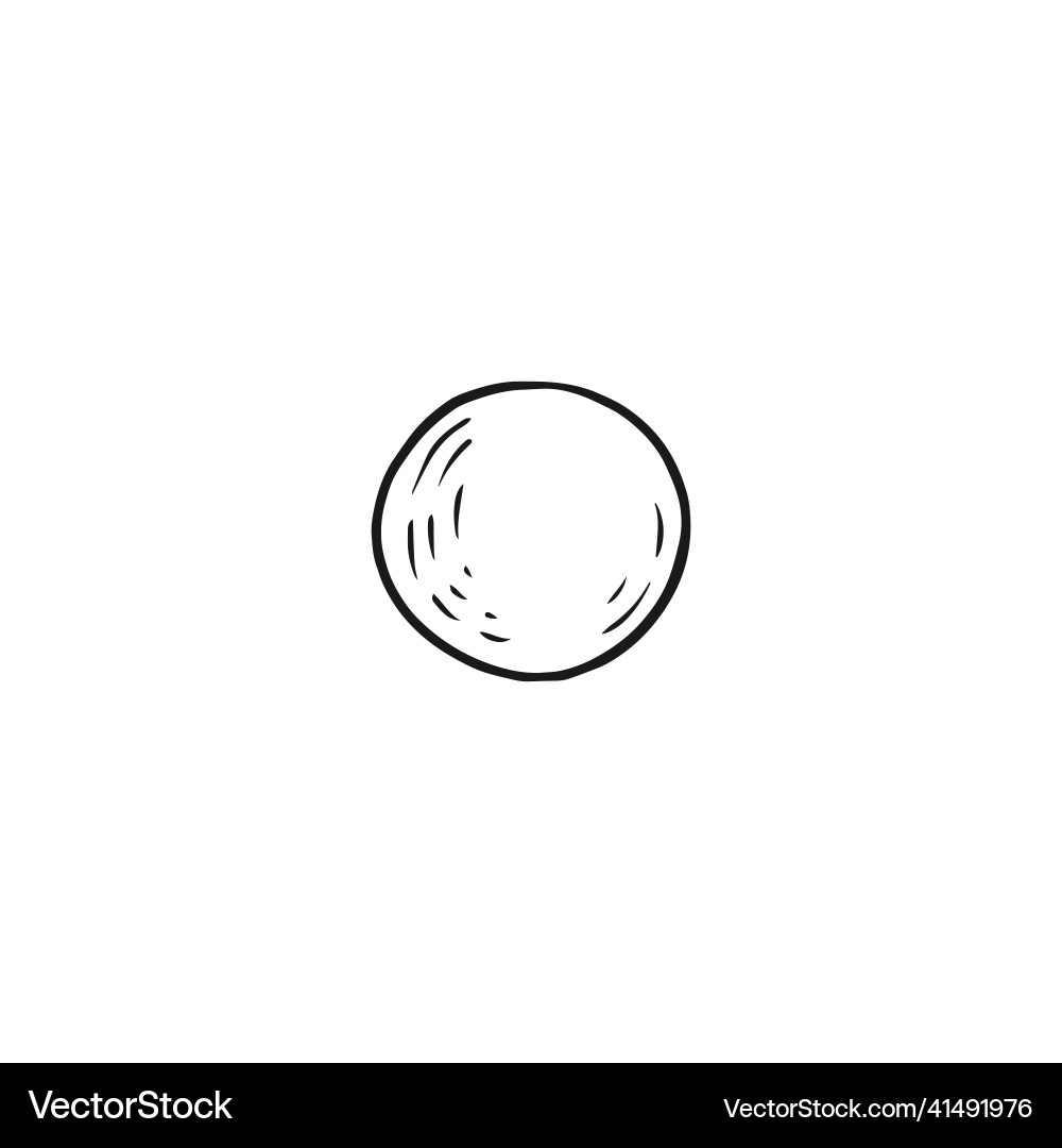 Pearl gemstone in hand drawn monochrome sketch Vector Image