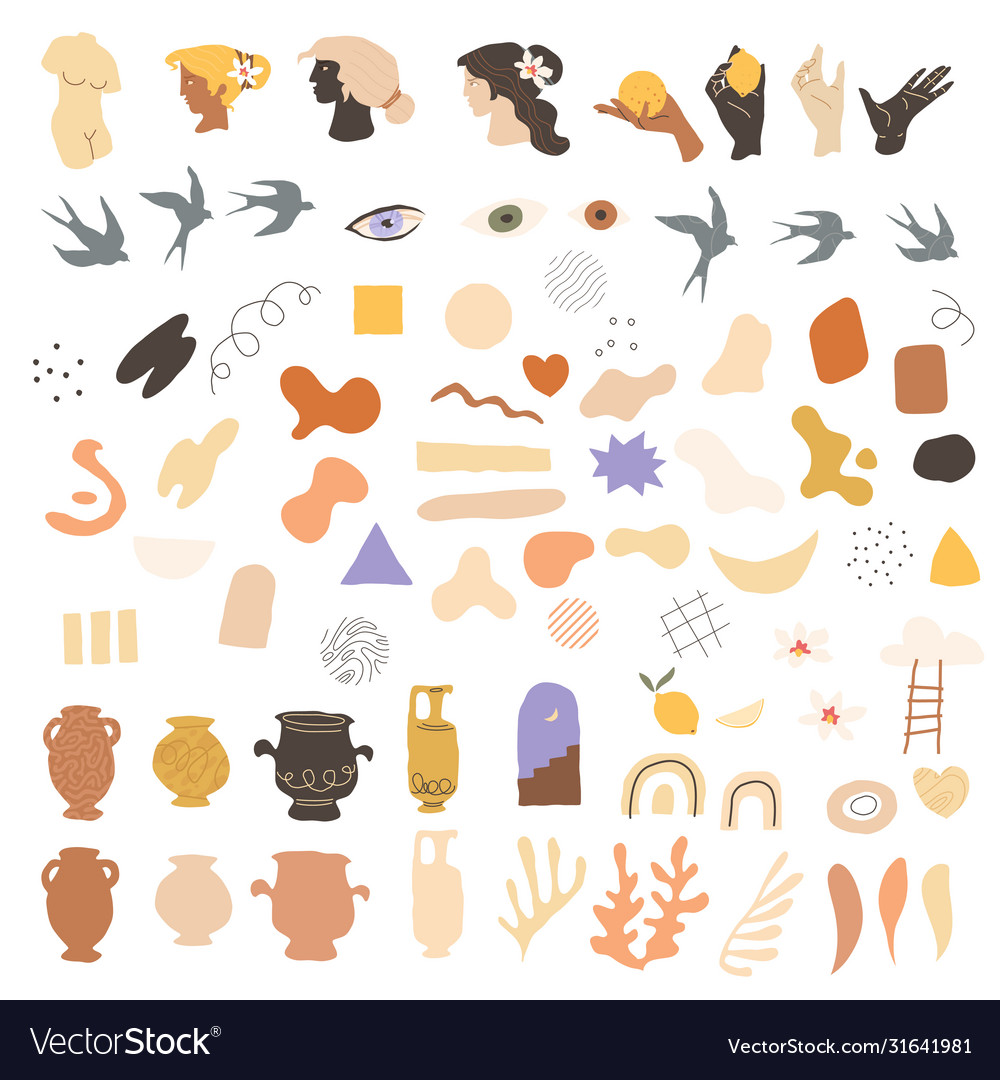 Abstract individual elements Royalty Free Vector Image