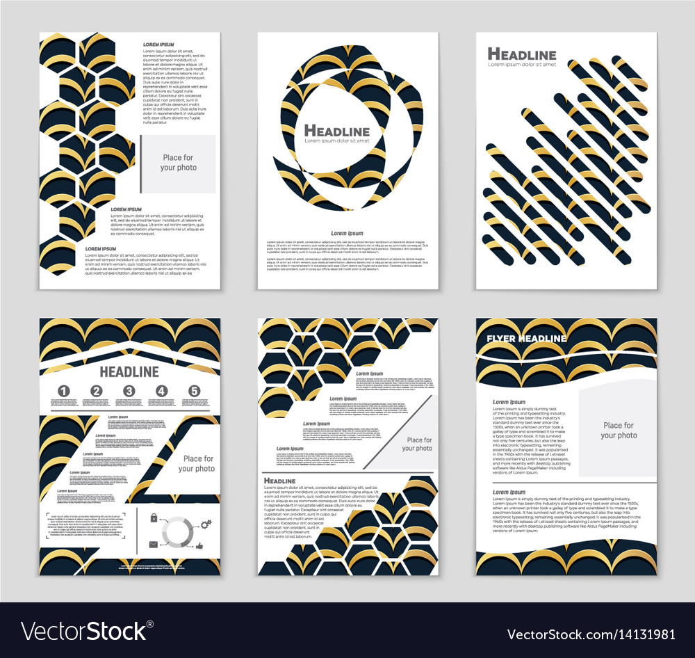 Abstract layout background set for art Royalty Free Vector