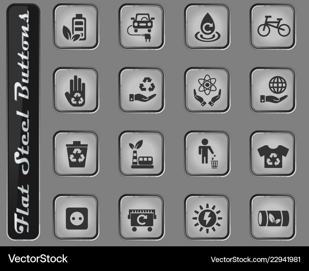 Alternative energy icon set Royalty Free Vector Image