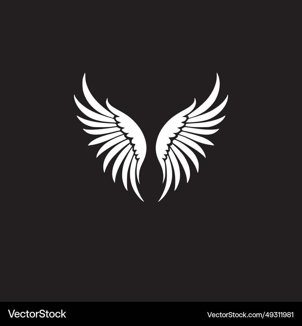 Angel wings - minimalist and flat logo Royalty Free Vector