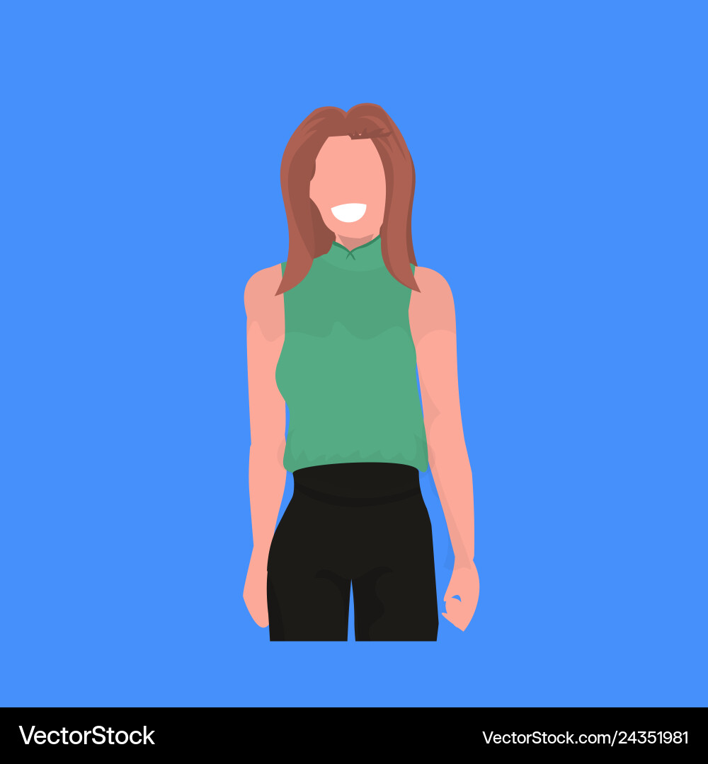 Attractive businesswoman standing pose smiling Vector Image
