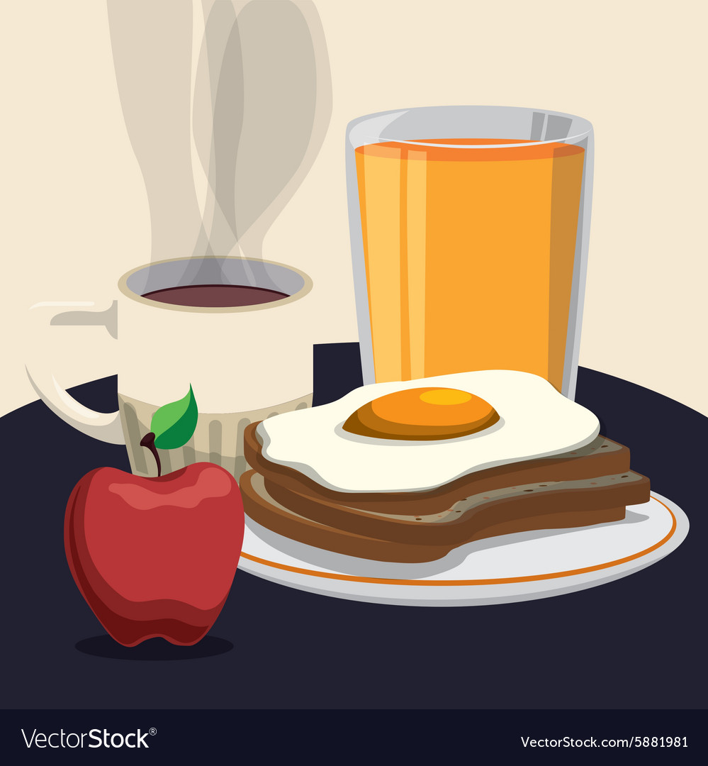Breakfast design Royalty Free Vector Image - VectorStock