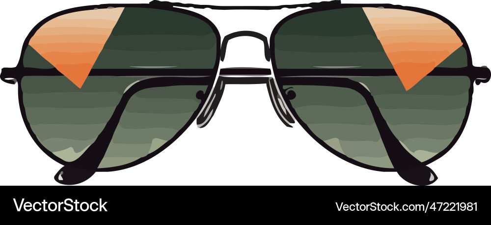 Elegant sunglasses frame eyes for summer vacation Vector Image