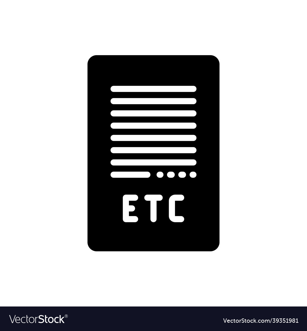 Etc Royalty Free Vector Image - VectorStock