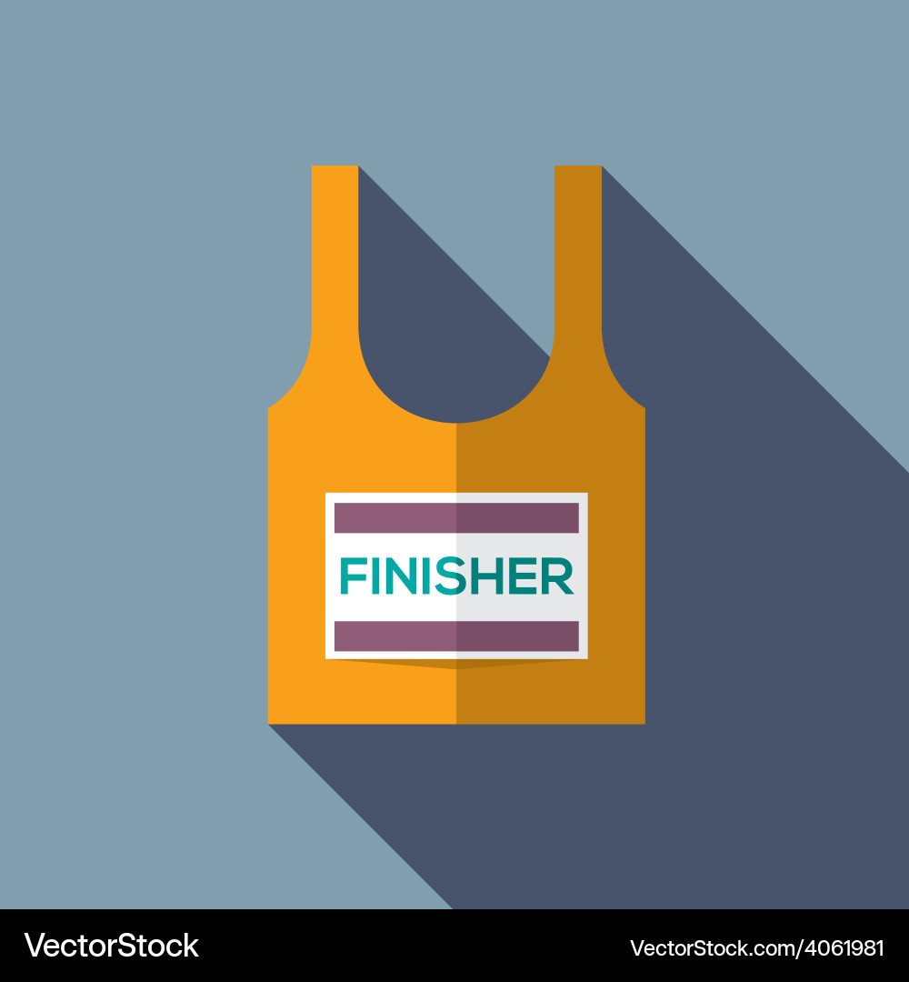 Finisher singlet of marathon runner Royalty Free Vector