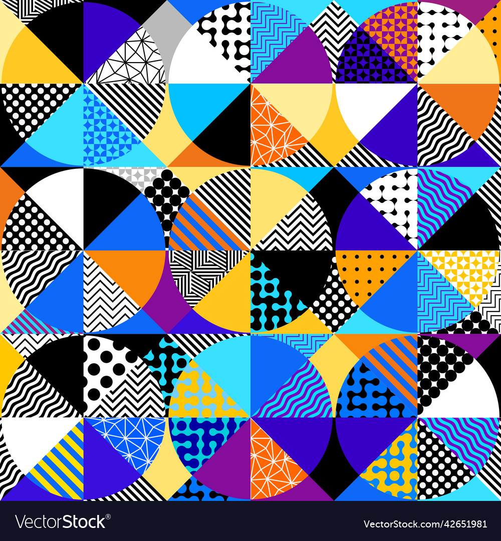 Geometric abstract pattern intersection style Vector Image