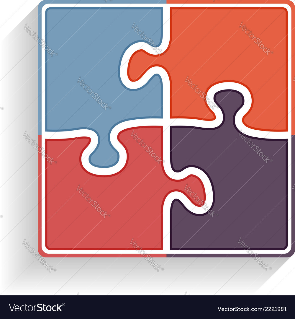 Puzzle Square Royalty Free Vector Image - VectorStock