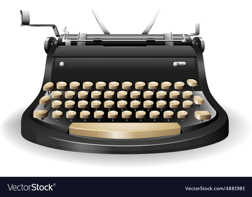 Typewriter Royalty Free Vector Image - VectorStock