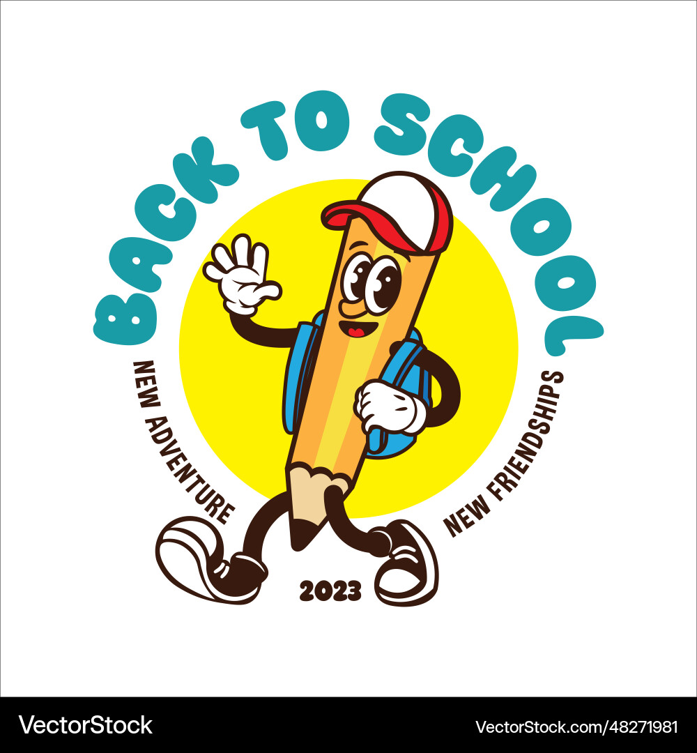 Walking pencil Royalty Free Vector Image - VectorStock