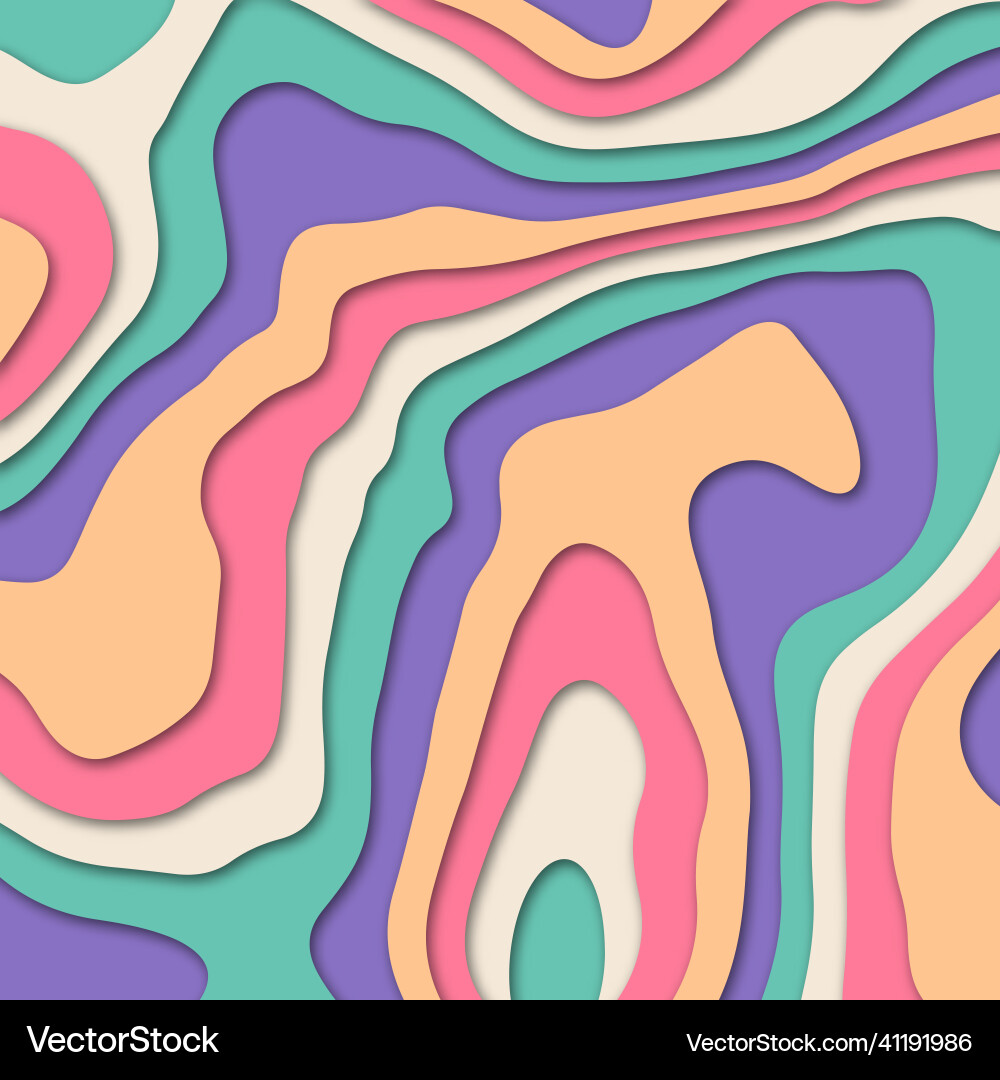 Abstract colorful papercut background design Vector Image