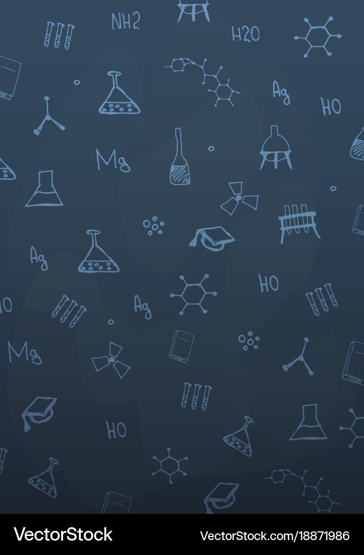 Chemistry subject back to school background Vector Image