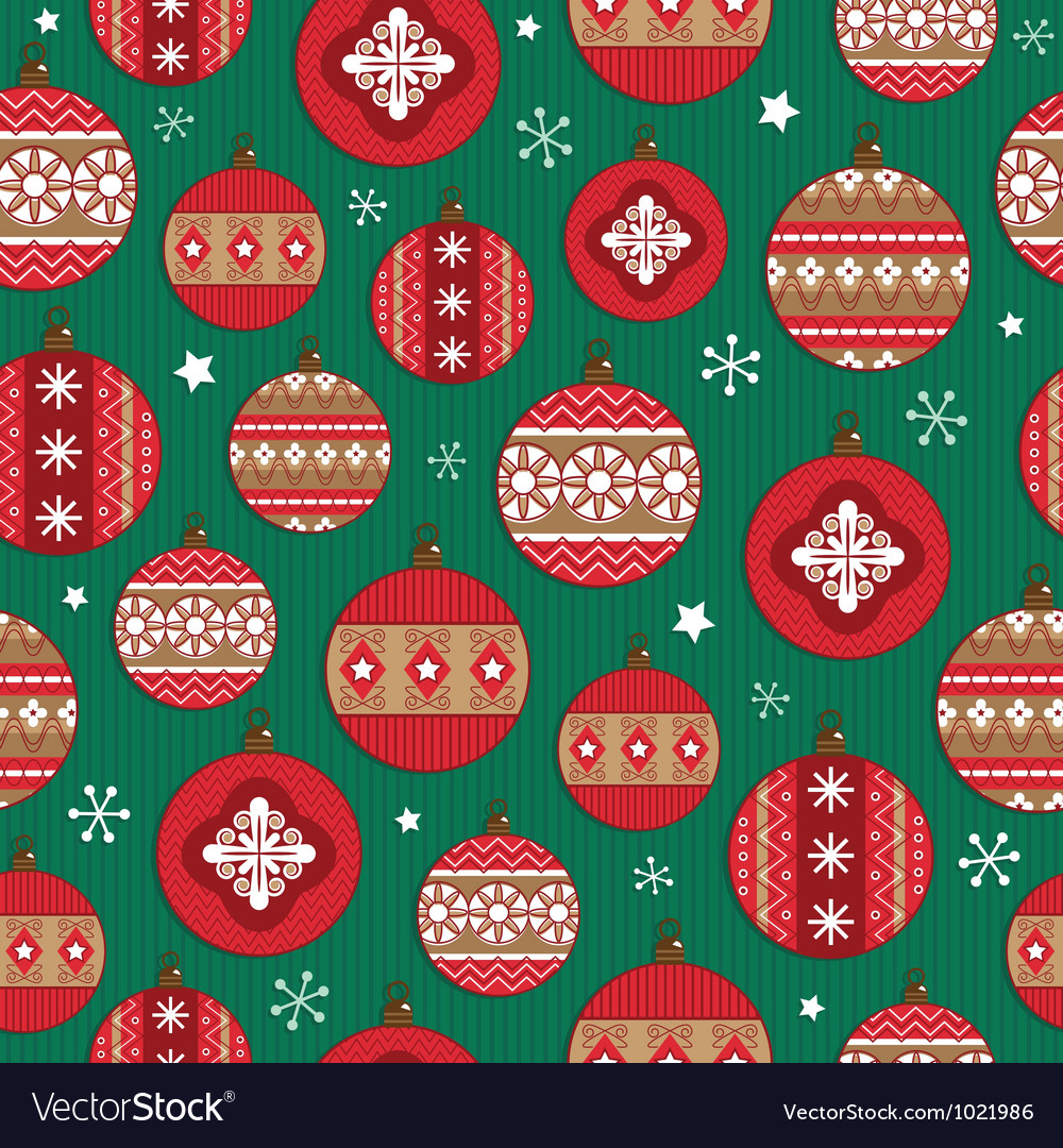 Christmas bauble pattern Royalty Free Vector Image