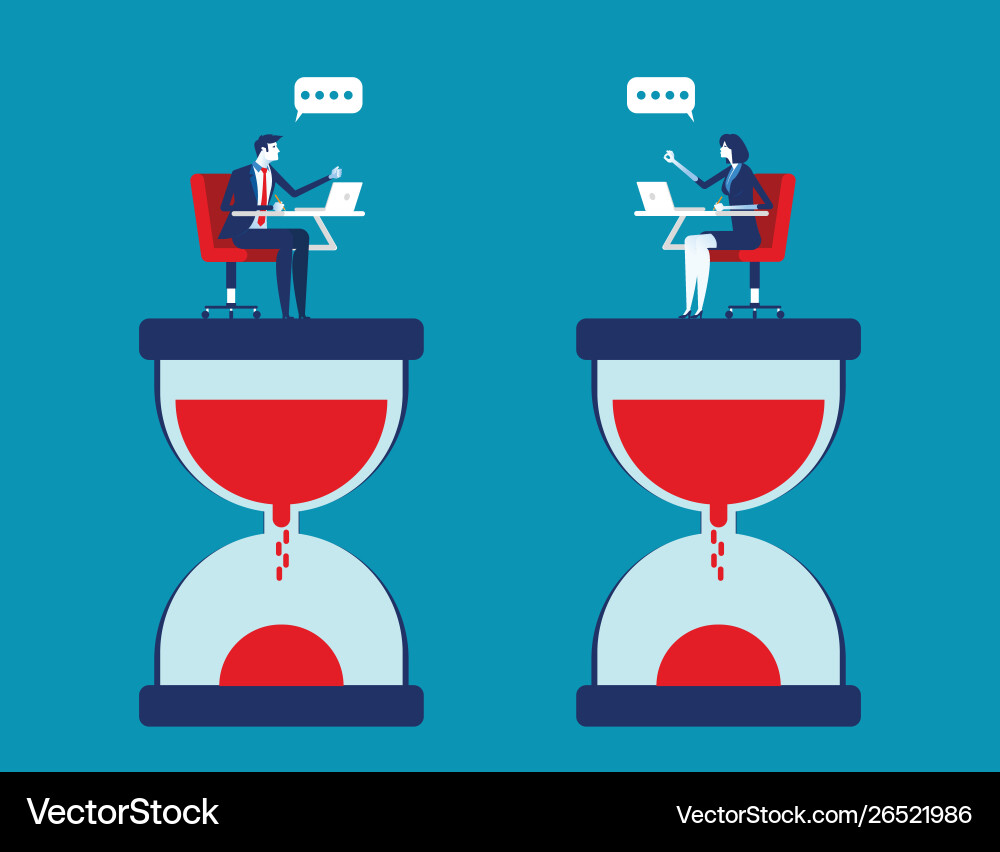 Collaboration and efficiency business people Vector Image