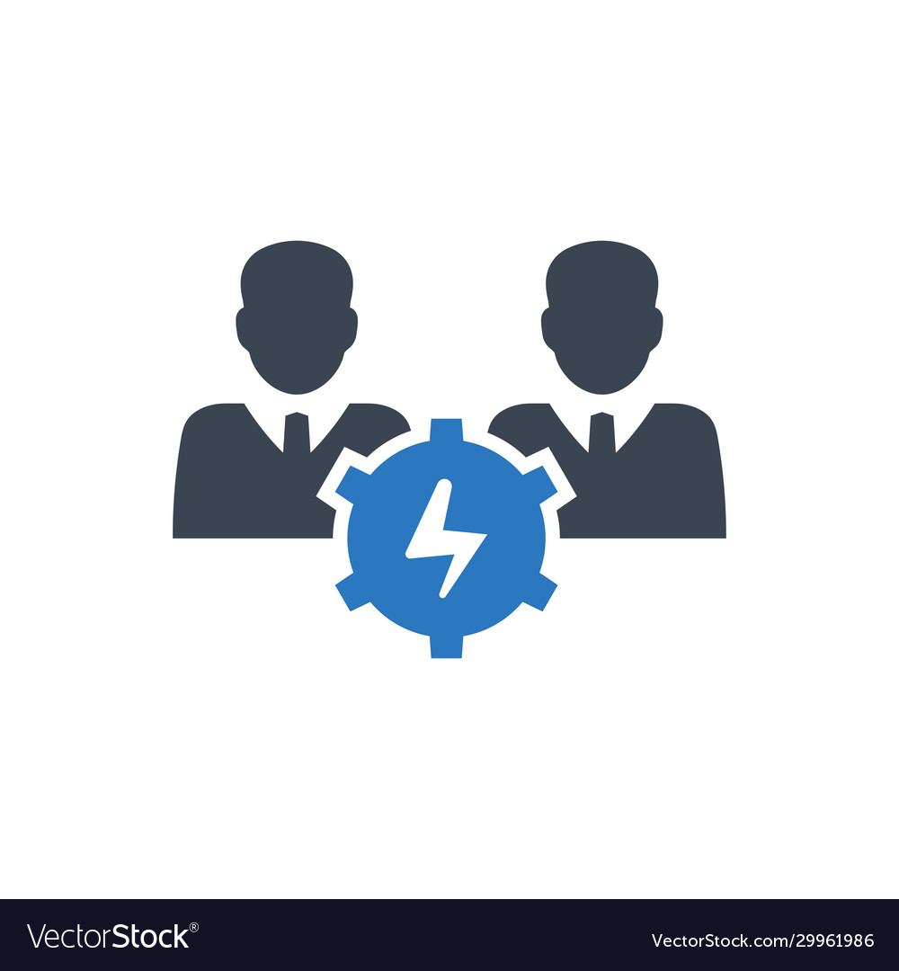 Creative teamwork icon Royalty Free Vector Image