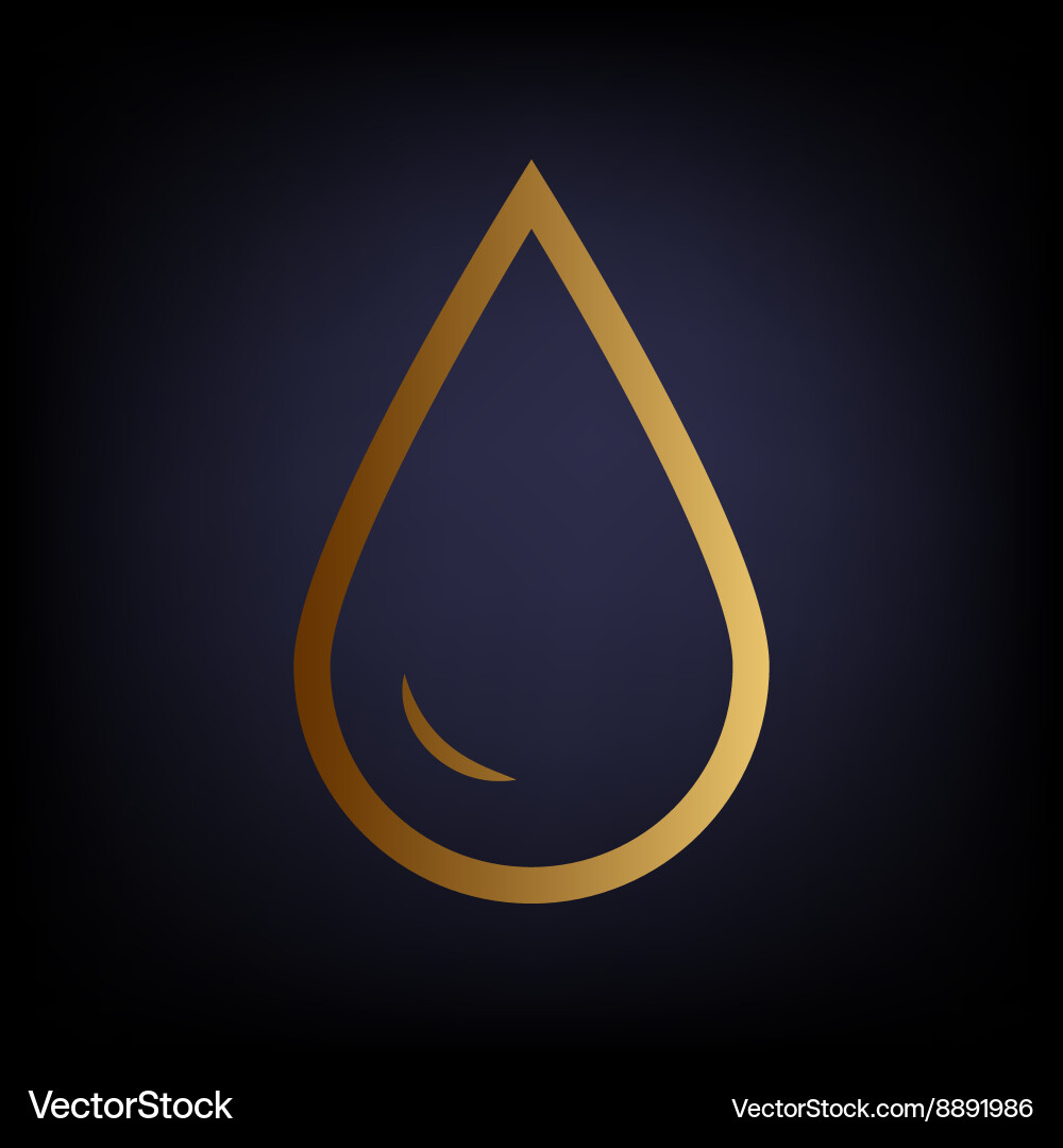 Drop of water sign Royalty Free Vector Image - VectorStock