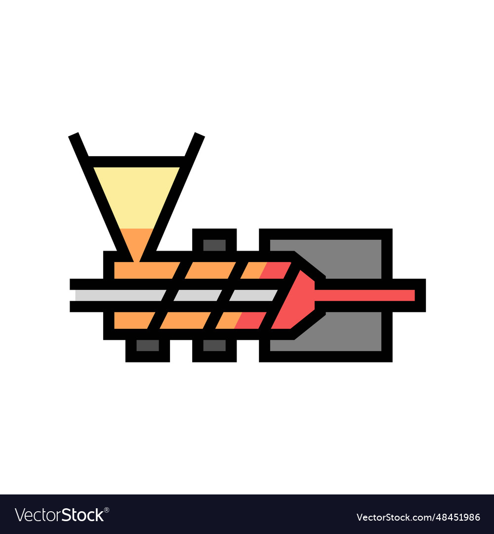 Extrusion materials engineering color icon Vector Image Extrusion materials engineering color icon Vector Image