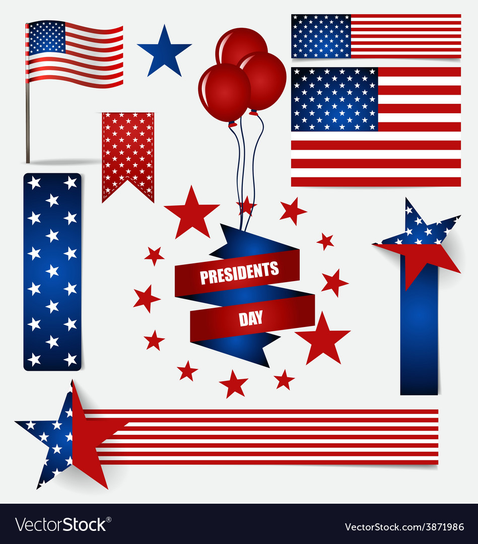 Happy presidents day banner design Royalty Free Vector Image