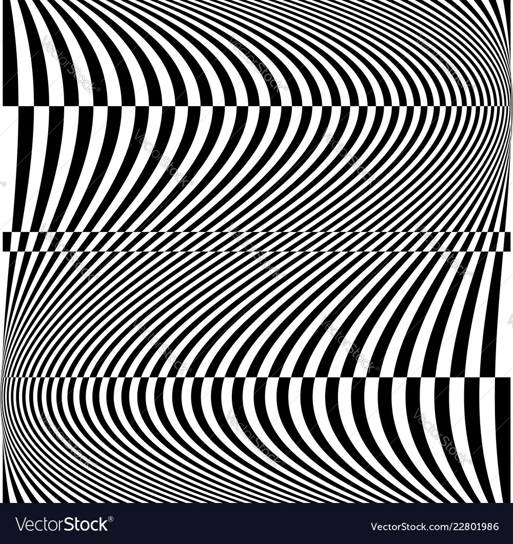 Lined background with wave effect Royalty Free Vector Image