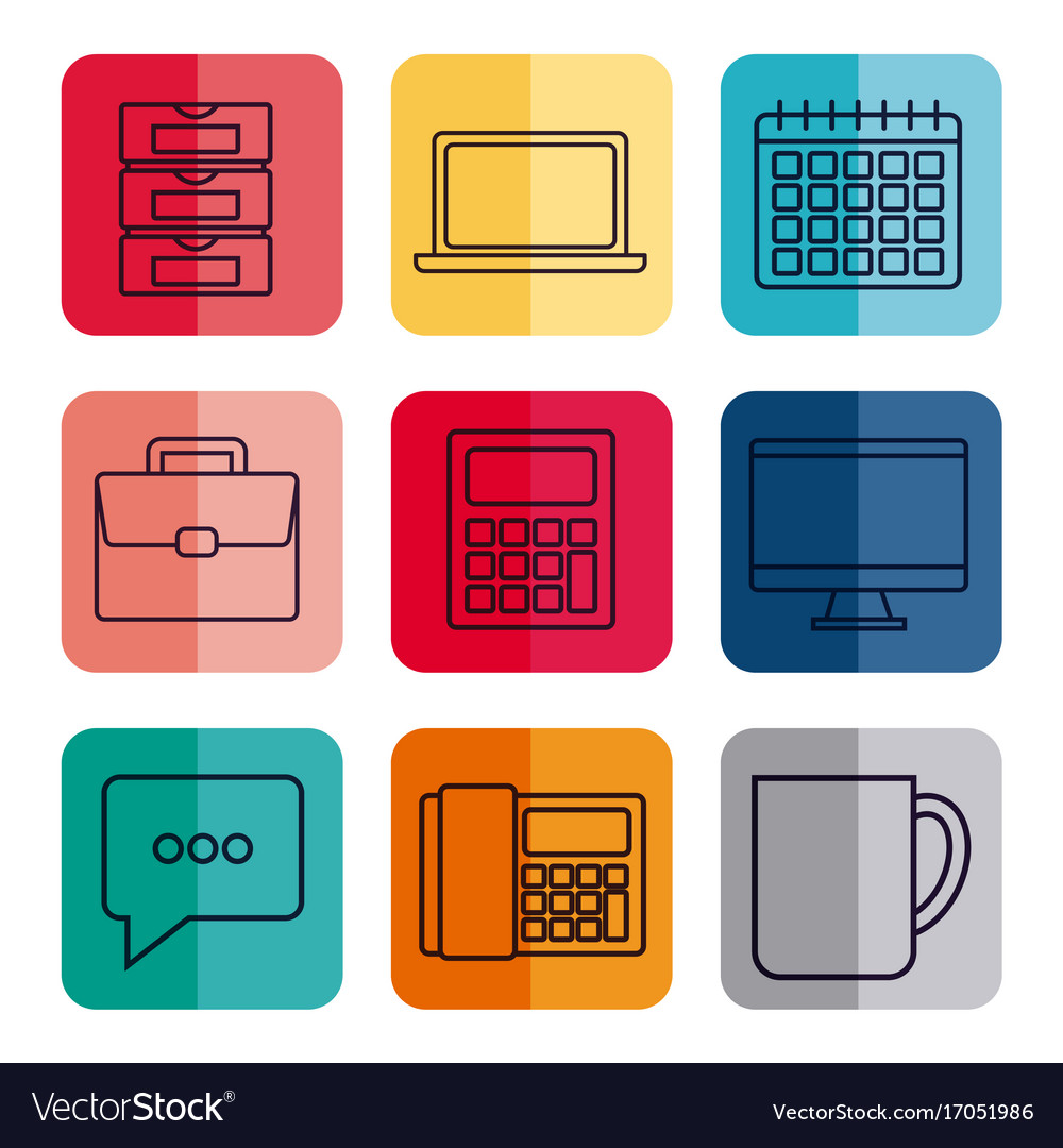 Office elements design Royalty Free Vector Image