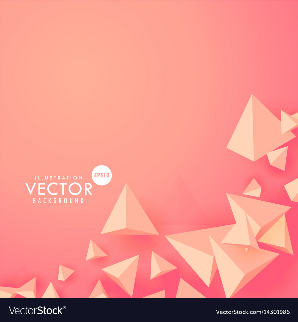 Ping 3d polygon triangle background Royalty Free Vector