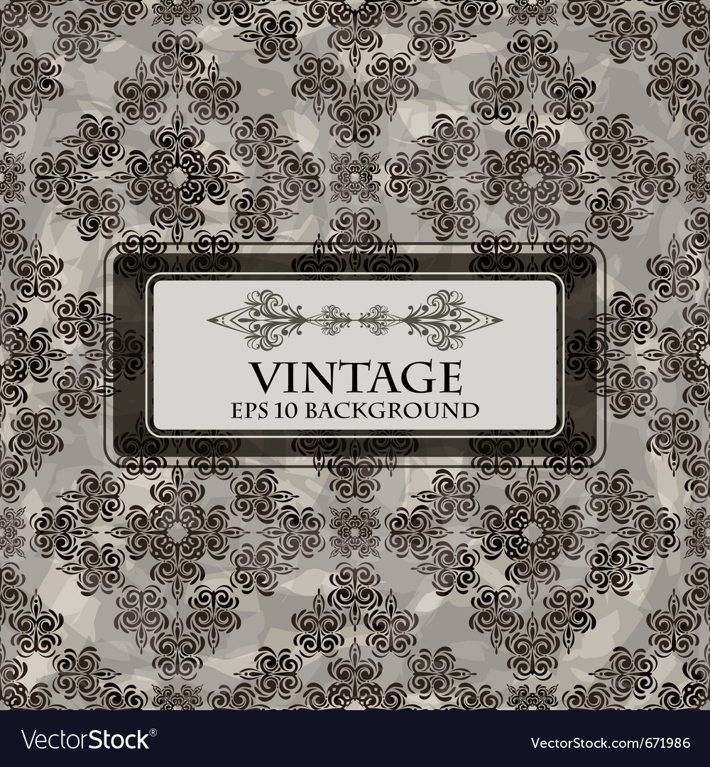 Seamless grungy floral vintage Royalty Free Vector Image
