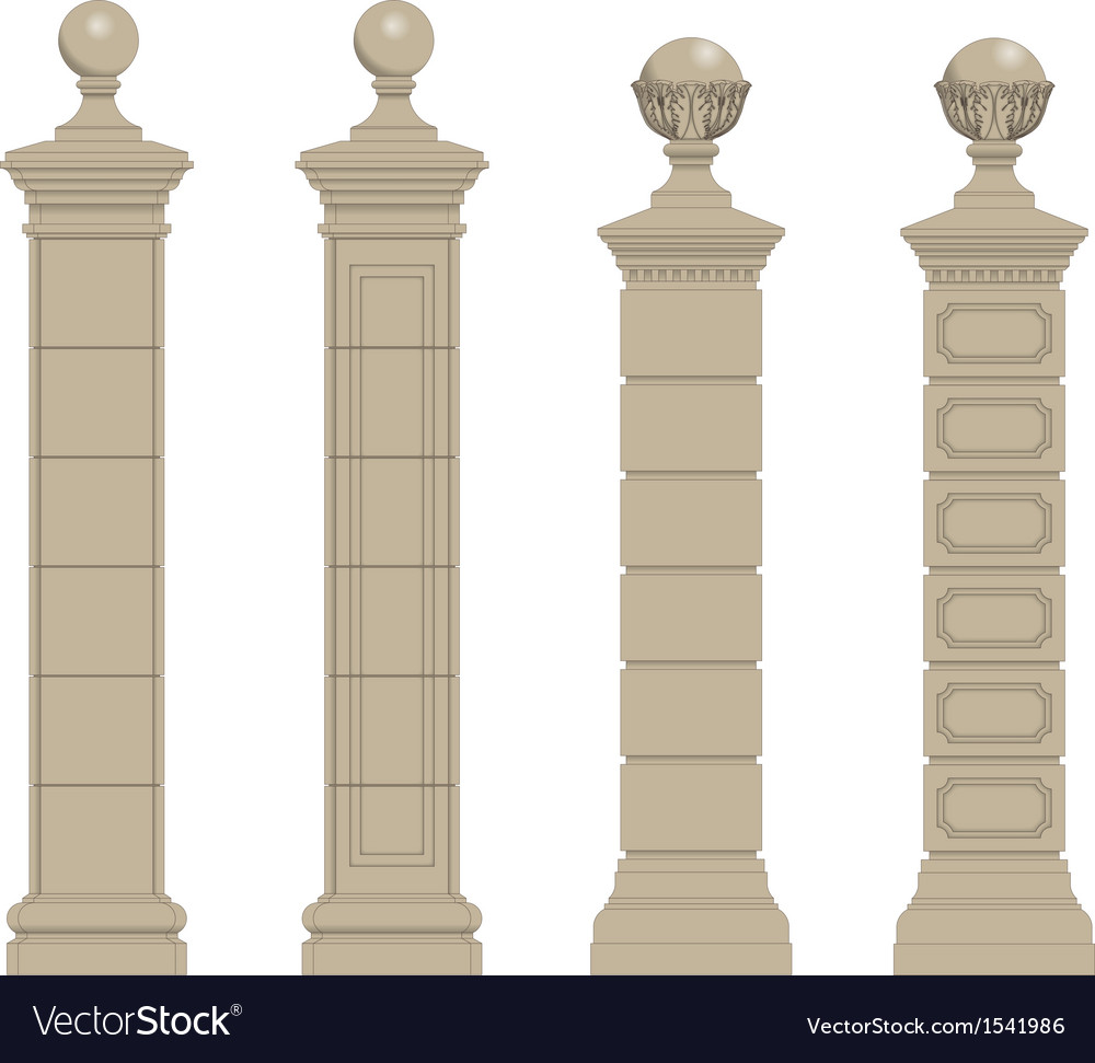 Set column 3 Royalty Free Vector Image - VectorStock