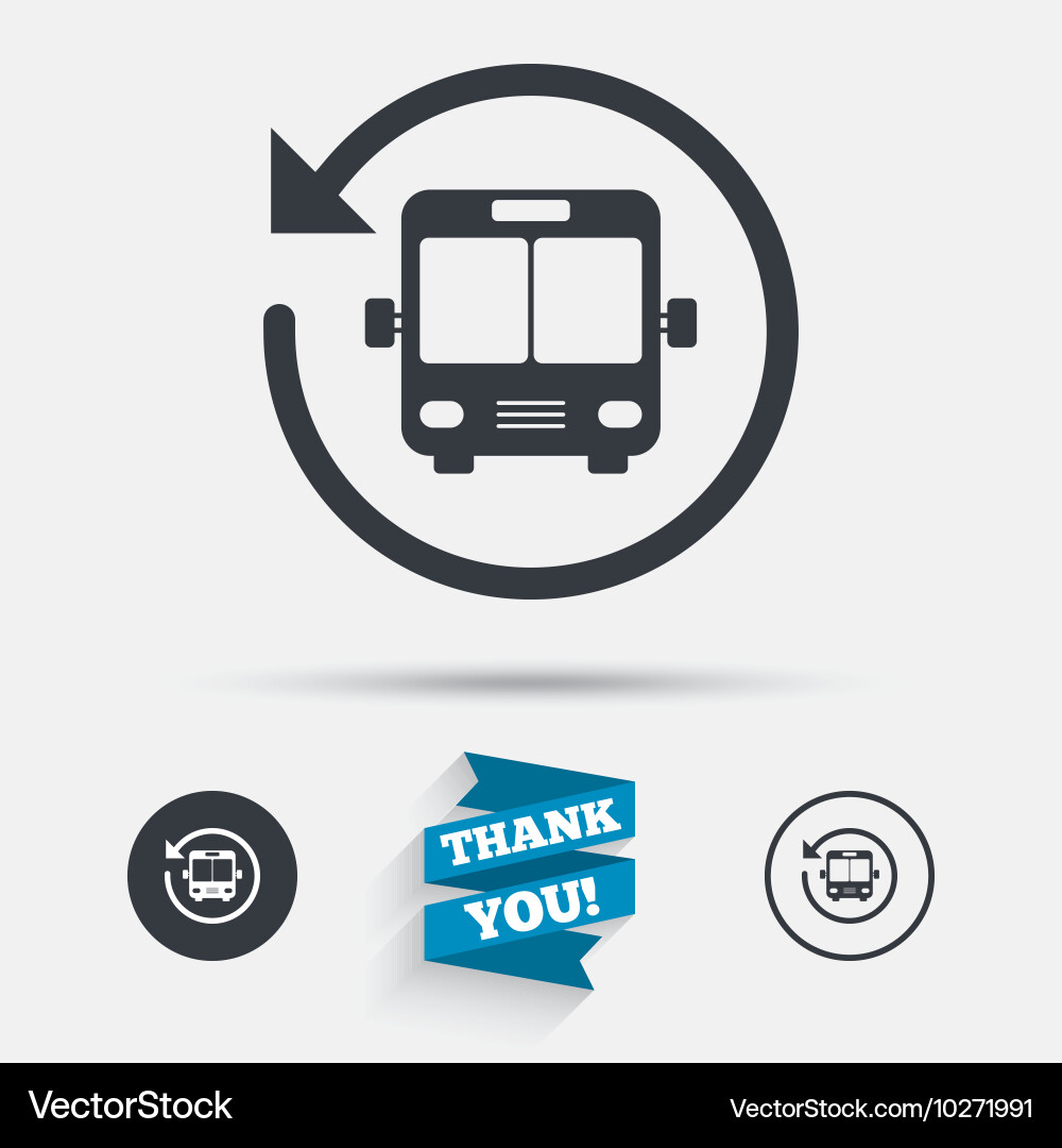 Bus shuttle icon Public transport stop symbol Vector Image
