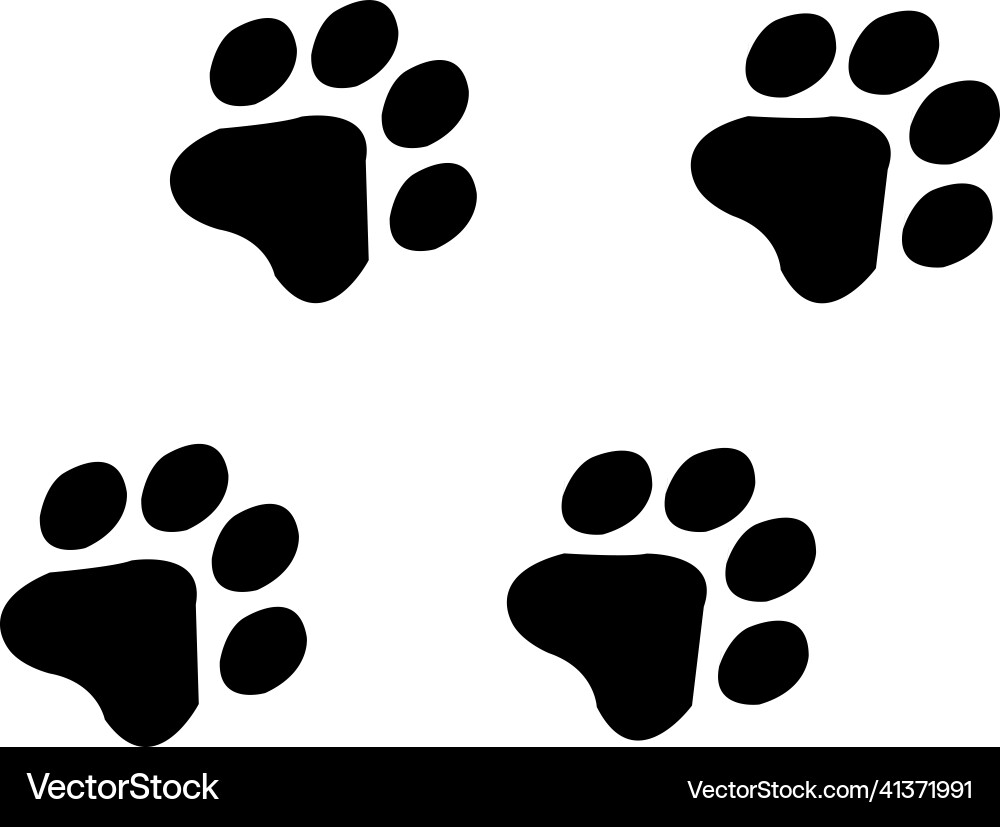 Dog paws svg eps zip file cutfile Royalty Free Vector Image