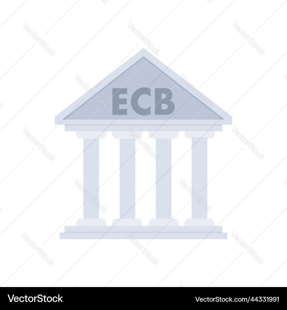 Ecb - european central bank Royalty Free Vector Image